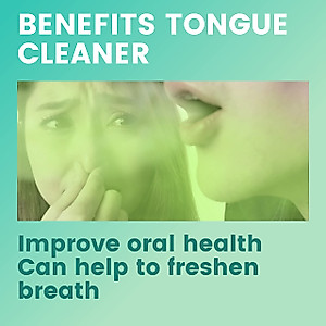 DENTISTE Tongue Scraper for Adults Plastic - Tongue Cleaner 2 Size in 1 - Tongue Scraper for Kids - Tongue Scraper Breathrx plastic, Bad Breath Treatment for Adults