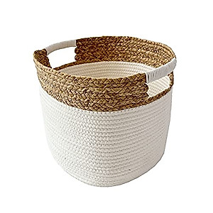 MICHAELS Large Natural & White Rope Basket by Ashland®