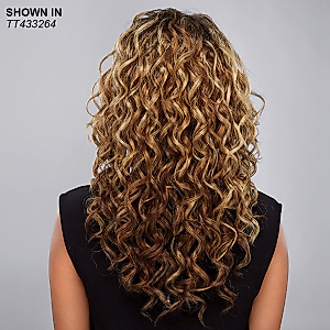 Especially Yours Arianna Headband Wig On-Trend Mid-Length Wig with Soft Curls and Great Volume/Runway Shades of Black and Brown