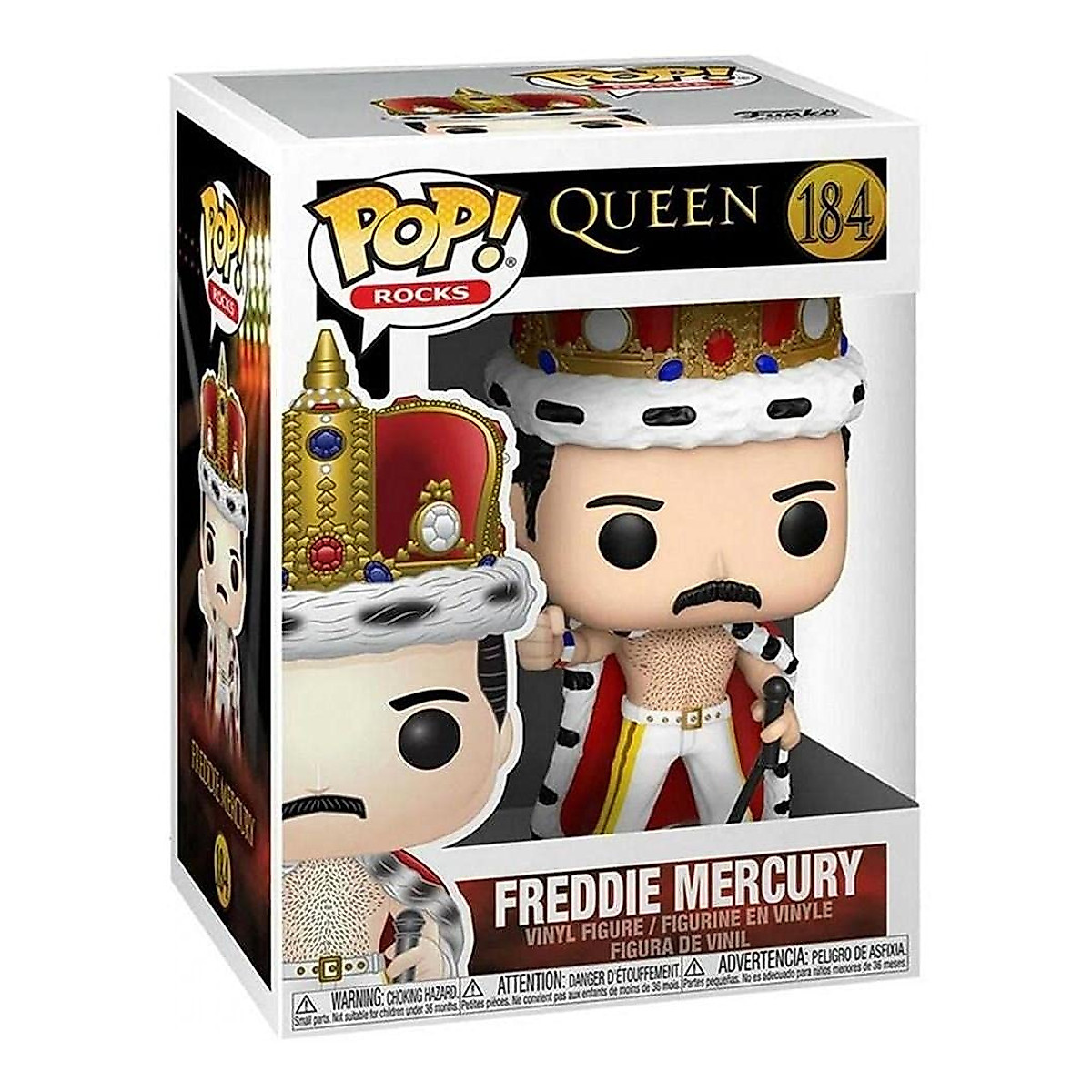 POP Rocks: Freddie Mercury King Multicolor, 3.75 inches