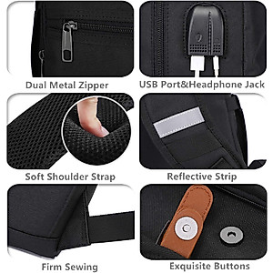 HFSX Laptop Backpack Men Women Vintage Backpack Bookbag College Backpacks Stylish Backpack Black Fits 15.6 Inch Laptop