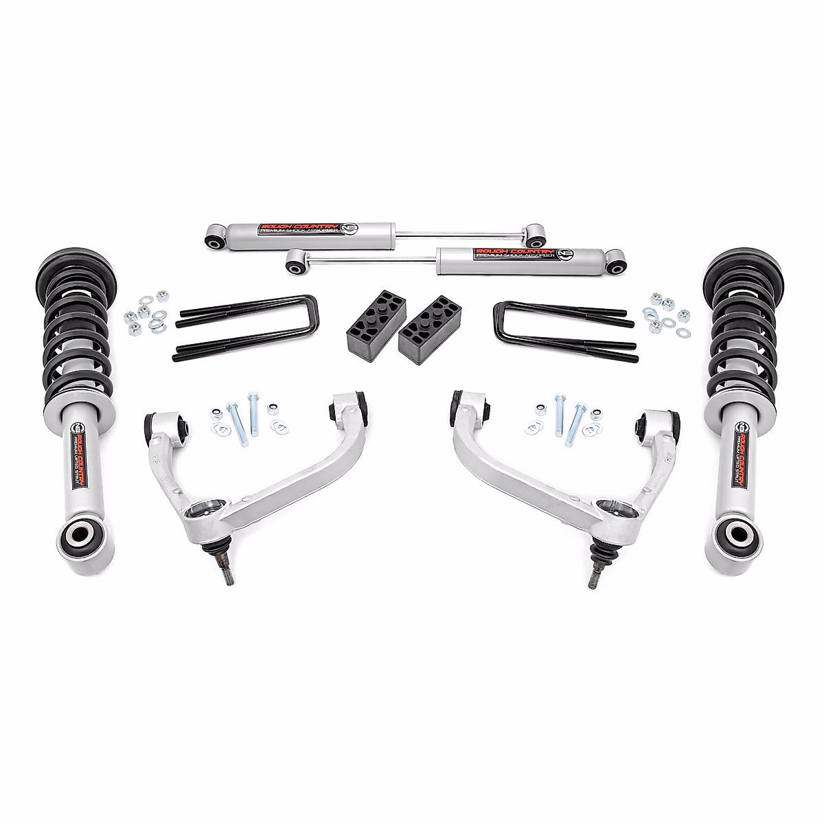 Rough Country 3" Suspension Lift Kit w/N3 Struts for 2009-2013 F-150 4WD - 54431