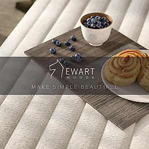 Sofa arm Tray Table Couch Bedside Wood Coaster Coffee Cup Foldable armrest Caddy end Protector Folding Living Room Furniture mat tv Chair Tables Trays with Fabric (Color 4.Grey)