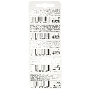 50 Pack Maxell LR41 AG3 192 button cell battery "NEW HOLOGRAM PACKAGE 0%Hg Mercury Free" "