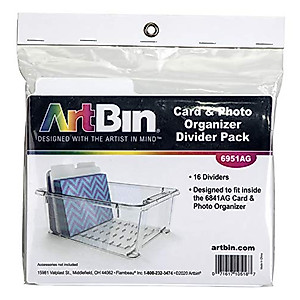 ArtBin 6951AG Card and Photo Divider Pack, White, 16 Dividers