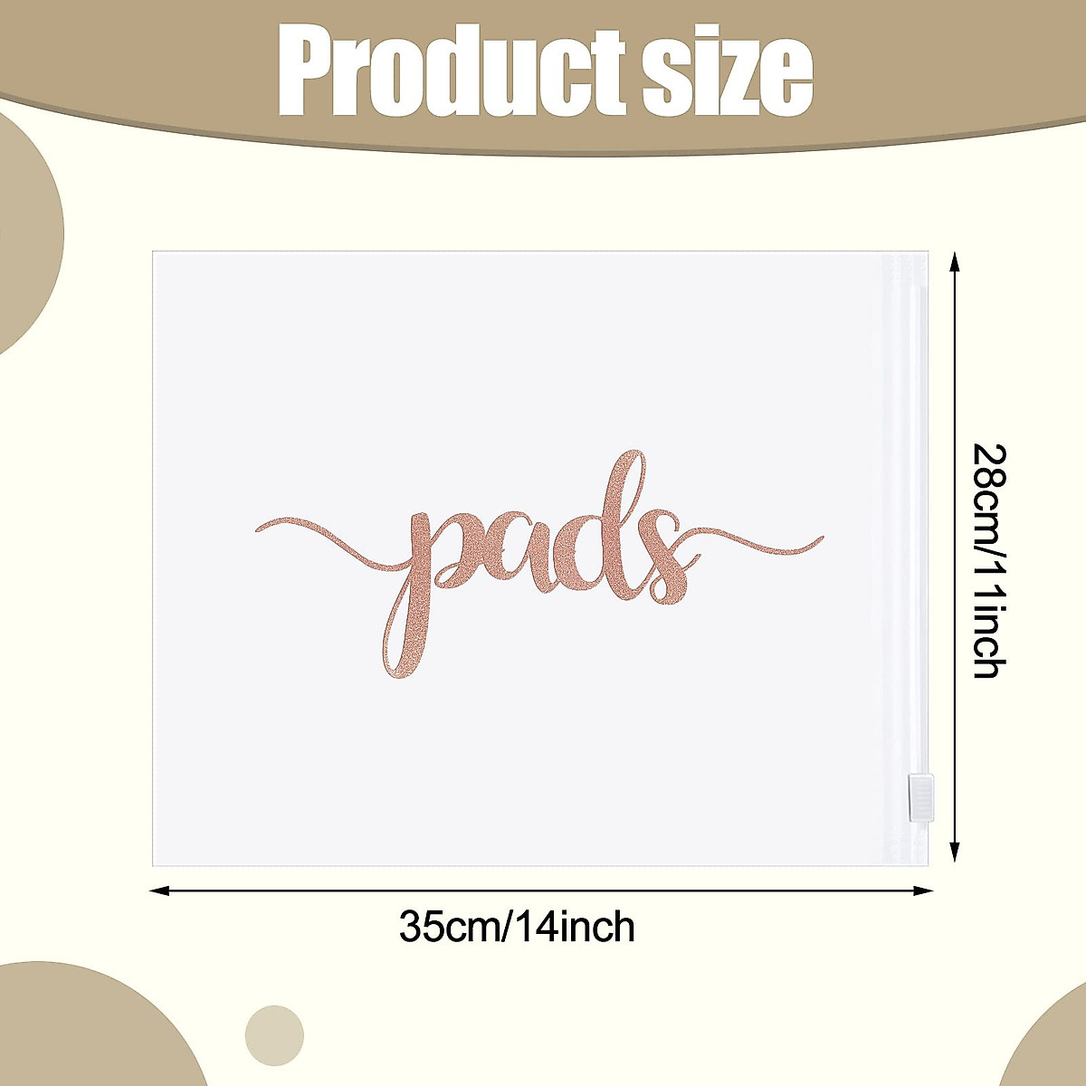 15 Pack Hospital Bags for Labor and Delivery 11 x 14 Inch Diaper Bag Organizing Pouches Resealable Maternity Hospital Bag Essentials Frosted Clear Plastic Bags for Packaging Product (Rose Gold Letter)