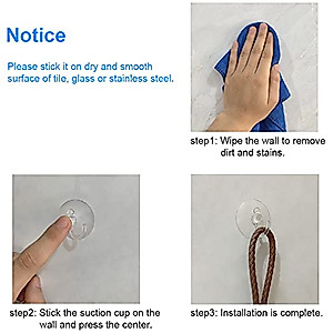 LuluEasy 12 Pieces Small Suction Cups with Hooks 1.2 inch Clear Plastic Sucker Hooks for Glass Window Wall Festivals Parties Theme Carnival Decoration Door Bathroom Kitchen