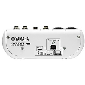 Yamaha AG06 6-Channel Mixer / 2 Microphone , White