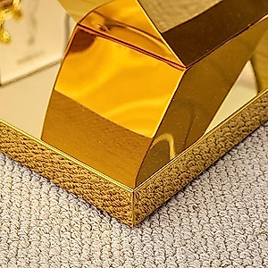 HomVent Glass Dining Table Set for 4,63" Glass Kitchen Table Set with Gold Legs,Modern Glass Dining Room Table and Chairs Set for 4,Glass Dining Room Table Set with Chairs,5 Piece Dining Table Set