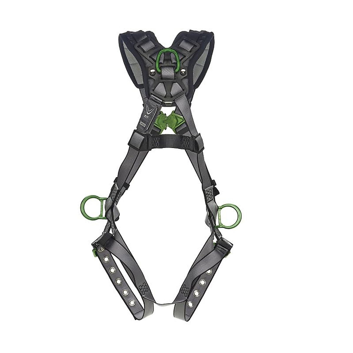 MSA 10194909 V-FIT Full Body Safety Harness - Size: Standard (Medium), D-Ring Configuration: Back/Hip, Tongue Buckle Leg Straps, With Shoulder Padding, Full Body Harness