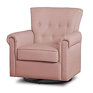 Delta Children Harper Glider Swivel Rocker Chair, Blush