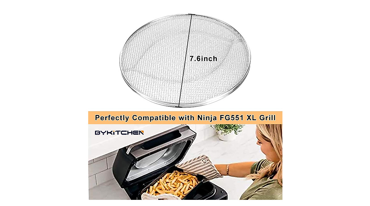 BYKITCHEN Stainless Steel Spatter Shield for Ninja Grill