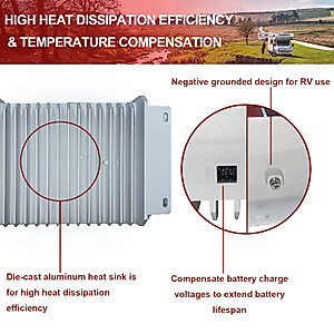 Y&H 20A MPPT Solar Charge Controller 12V/24V DC Input Negative Ground Controller with Bluetooth LCD Display Touch Screen,Solar Panel Regulator for AGM, Gel, Flooded, and Lithium