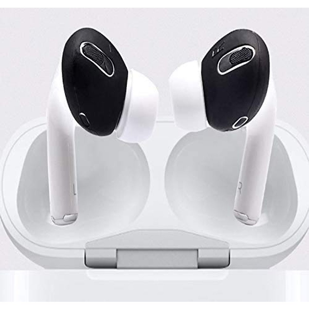 Zotech Fit in The case Covers Compatible with Airpods Pro 1st & 2nd Gen Anti-Slip Silicone Soft Covers 10 Pairs (Black, White, Clear, Purple, Green, Blue, Pink, Red, Navy & Grey)