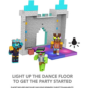 Mattel Minecraft Creator Series Playset, Party Supreme’s Palace Toy with Lights, Music & 3.25-inch Action Figure