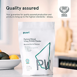 Puori Whey Protein Powder Bundle - Dark Chocolate and Bourbon Vanilla - PW1 Pasture-Raised Grass-Fed Non-GMO - 100% Natural and Pure for Muscle Growth - 21g Protein