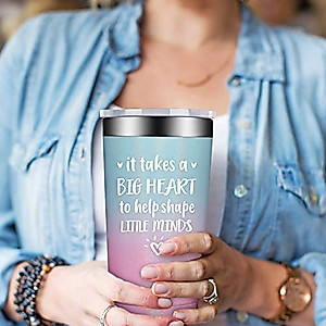 BIRGILT Teacher Appreciation Gifts - Thank You Gifts for Teacher from Student - Teacher Gifts for Women - Funny End of the Year Birthday Christmas Gifts for Teachers - 20oz Coffee Teacher Tumbler