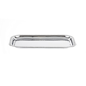 Tablecraft 18-1/2" x 12-1/2" Rectangular Chrome Plated Serving Tray