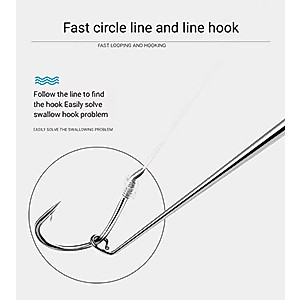 shuwen 5Pieces Fish Hook Remover Tool Metal Hook Remover Extractor Fish Hook Disconnect Device Fish Hook Detacher Fishing Tool Kit Fishing Accessory for Saltwater Freshwater-red