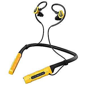 Bluetooth earplug headphones, Neckband Work Bluetooth Earbuds Ear plugs, 30db Noise Reduction Ear Protection Headphones, Custom-fit work earbuds, IPX5 sweatproof, 50+Hour Playtime for work safety