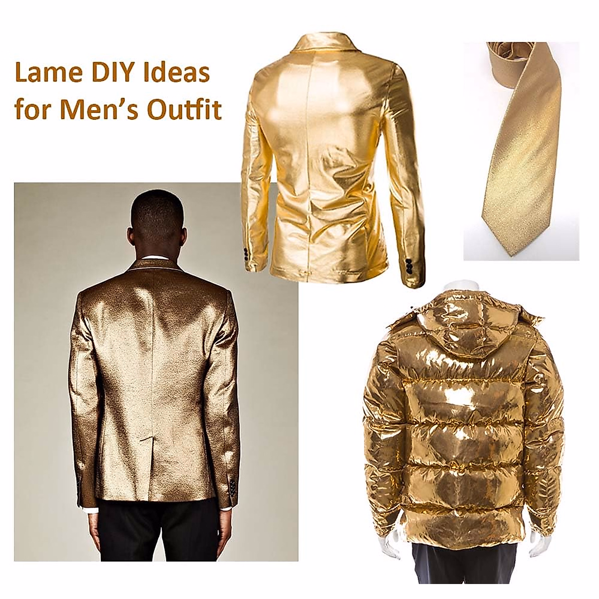 Rainbow Fabric Metallic Tissue Foil Lame 4 Way Stretch Spandex Fabric by Yard 39X59 in A20