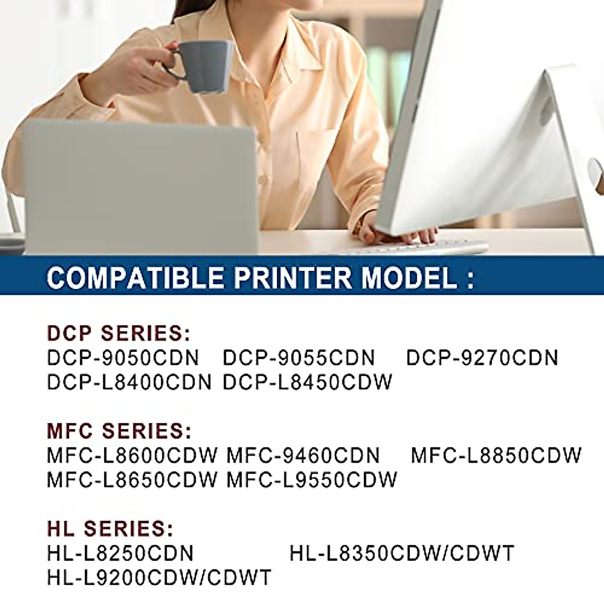 INDI 1 Pack TN-336BK TN336 TN-336 Black High Yield Toner Cartridge Replacement for Brother DCP-9270CDN L8400CDN HL-L8250CDN L9200CDW/CDWT MFC-L8600CDW 9460CDN Printer.
