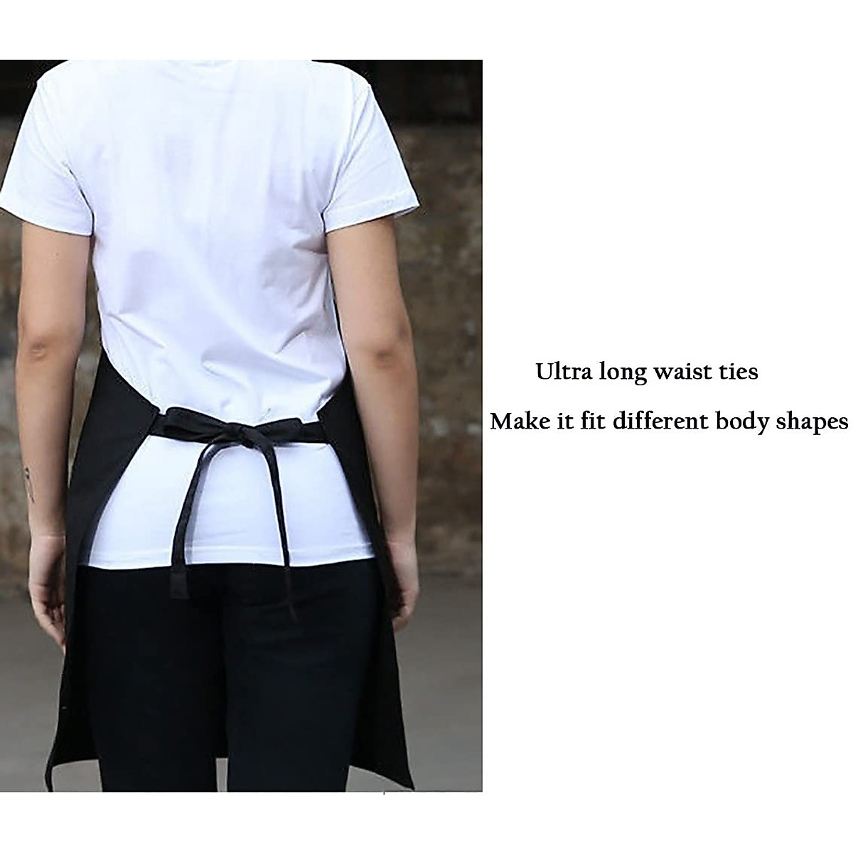 Shmimy Personalized Custom Apron For Men Women Kitchen Cooking Canvas Aprons Customized with Pockets Name Text Logo Picture (1 Pack)