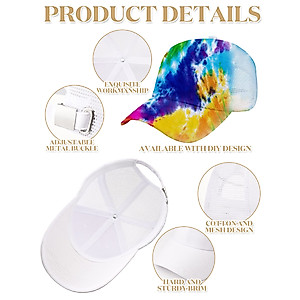 24 Pieces Mesh Trucker Hats Sport Baseball Caps Adjustable Trucker Golf Dad Hat Bulk for Unisex Men Women Teen Sports Workout (White)