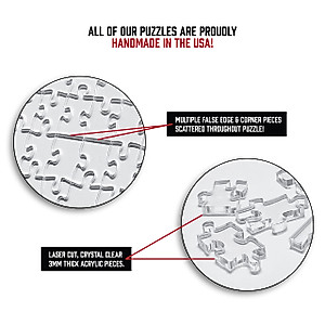 The Clearly Impossible Puzzle ® 100, 200, 500, 1000 Pieces Hard Puzzle for Adults Cool Difficult Puzzles Clear Hardest Puzzle - Difficult Funny Puzzle for Adults (200)