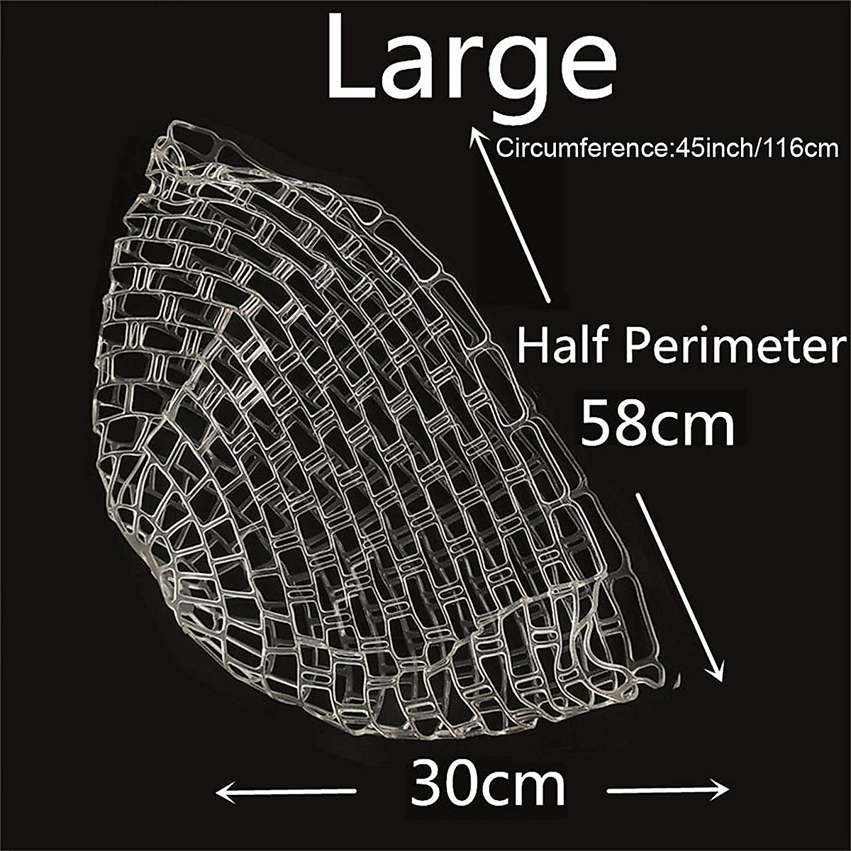 Maxcatch Rubber Net Replacement for Fly Fishing Landing Net (Clear, Circumference: 46inch)