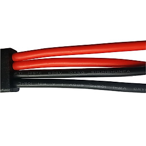 Faoyliye 10AWG SAE Y Splitter 1 to 2 SAE Extension Cable SAE DC Power Automotive Connector Cable for Solar Panel Battery Cars Tractor-40cm