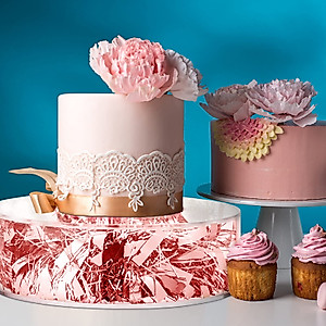 Weysat 2 Pcs Acrylic Fillable Cake Stand 7 Inch and 4.7 Inch Clear Cake Riser Round Cake Tier Decorative Cylinder Stand for Wedding Birthday Party(7''D x 2''H, 4.7''D x 2''H)