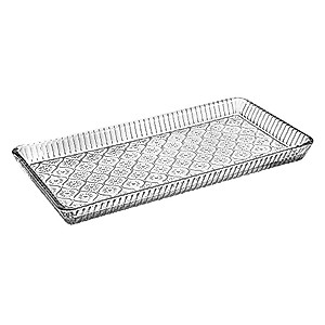 Godinger Serving Tray, Serving Platter, Vanity Tray, Jewelry Tray, Table Decor - 12"x16", Claro Collection