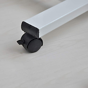 Qiveno Mobile Laptop Table, Standing Desk, Angle & Height Adjustable Rolling Laptop Desk Cart Over Bed Folding Portable Table for Hospital Home Office Pink