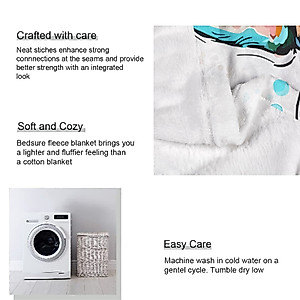 YISUMEI German Shepherd Dog Throw Blanket Modern Watercolor Print Fleece Blanket Soft Warm Cozy for Sofa Couch Bed 50"x60"