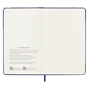 Moleskine Limited Edition Velvet Notebook, Hard Cover, Large (6" x 9"), Ruled/Lined, Iris Purple, 240 Pages