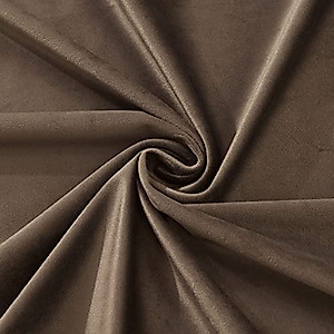 Royal Tradition Velvet Heavyweight Grommet Top Window Curtains, Set of 2 (52" Wx84 L) Solid Panels, Taupe