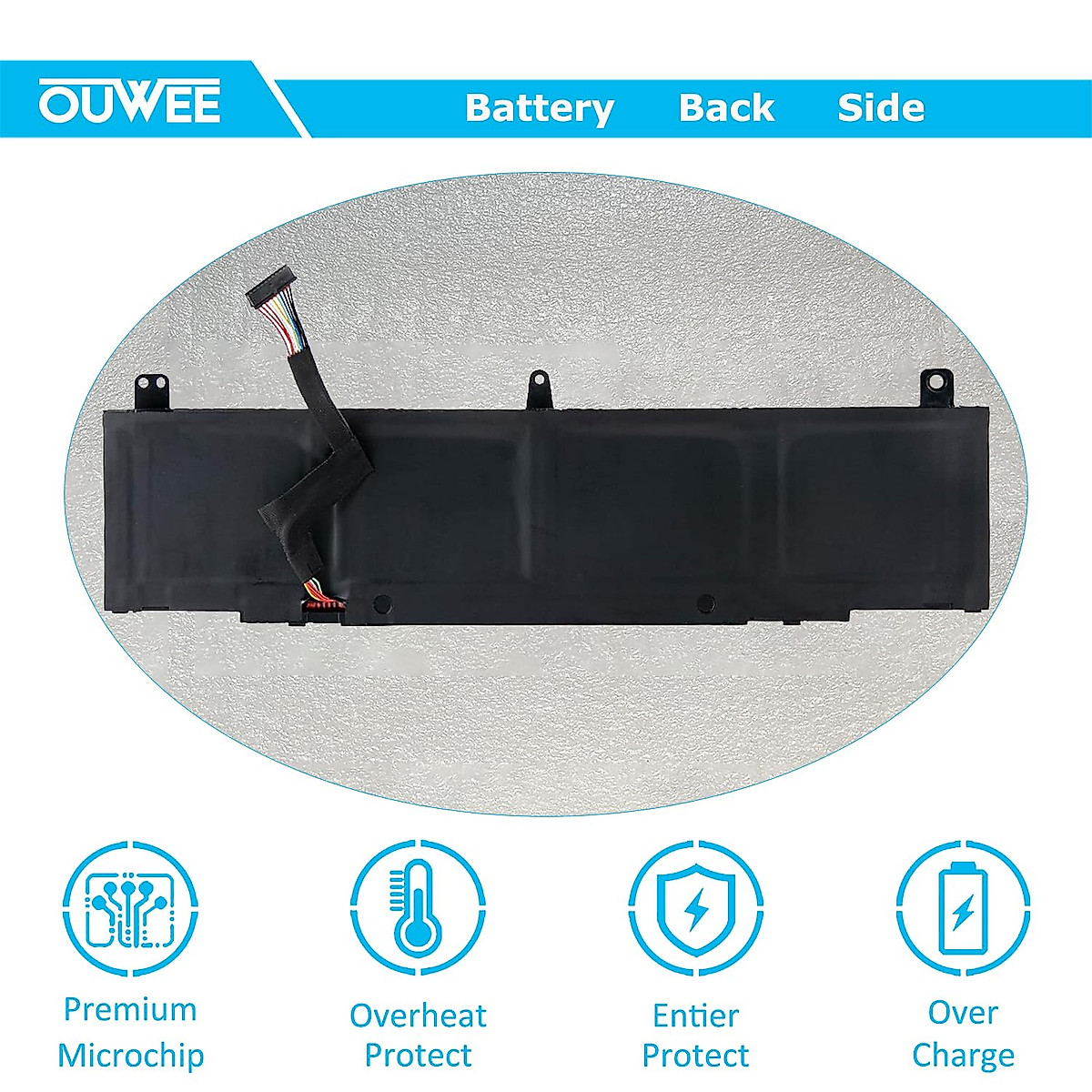 OUWEE TDW5P Laptop Battery Compatible with Dell Alienware 13 R3 ALW13C D1738 D2718 D2728 D2738 D2838 D2508 D2503S D2506S D2715S Series V9XD7 0V9XD7 04RRR3 0JFWX7 15.2V 76Wh 4840mAh
