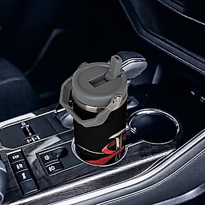 Faith Cross with Red Ribbon And Nails 30 OZ Insulated Tumblers with Handle And Straw Leakproof Vacuum Insulated Stainless Steel Water Bottle for Car Fishing Travel