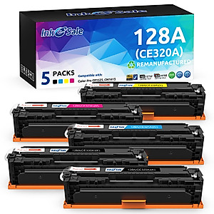 INK E-SALE 5-Pack Remanufactured Toner Cartridge Replacement for HP 128A CE320A CE321A CE322A CE323A Canon 116 Toner Ink Set for HP LaserJet CP1525n CP1525nw CM1415fn CM1415fnw MF8080Cw Printer