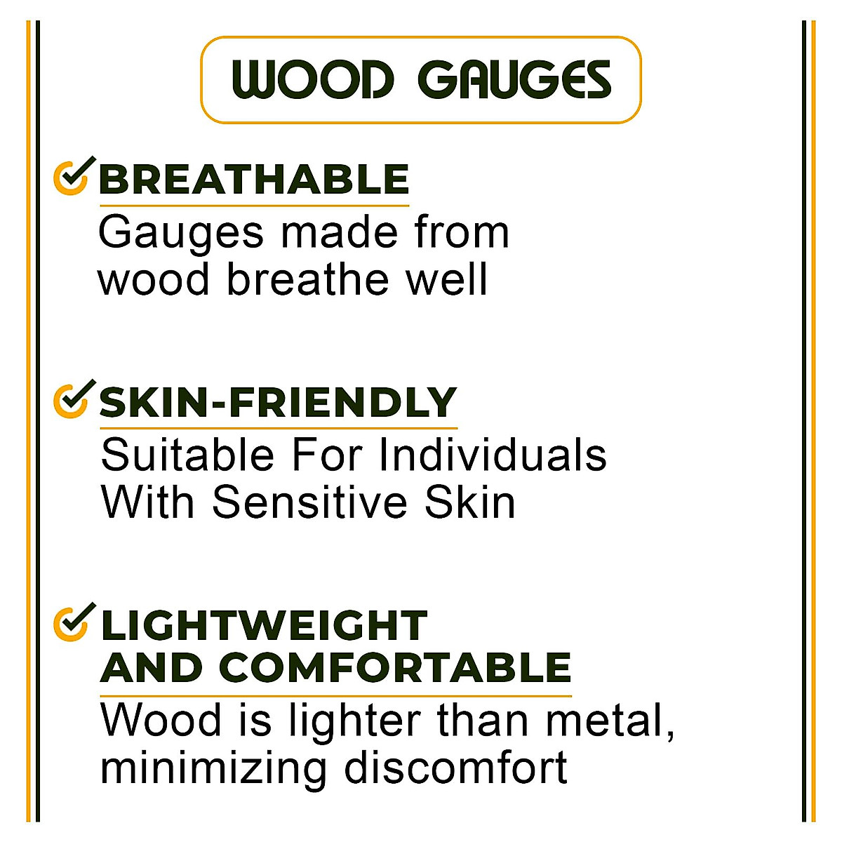 BIG GAUGES Pair of Batik Wood 1/2 Inch Gauge 12mm Double Flared Saddle Piercing Jewelry Ear Stretcher Earring Flesh Solid Plugs BG5267