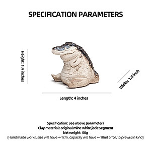oldqyou Tea Pet Creative Alligator Decor Ornament Figurine Handmade Ceramic,Chubby Crocodile,Tea Pet Mini Cute Statue Living Room Desk Pet Tea Table Decor Tearoom Gifts (Crocodile-c 1PCS)