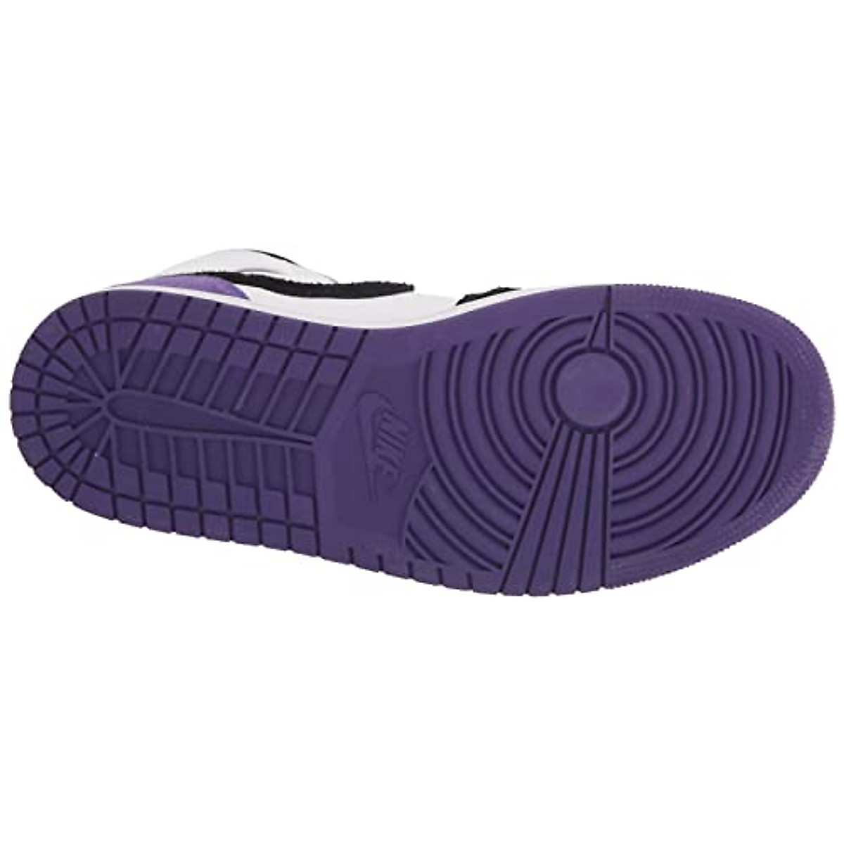 Nike Men's Air Jordan 1 Mid Se Court Purple Suede, White/Court Purple/Black, 8.5