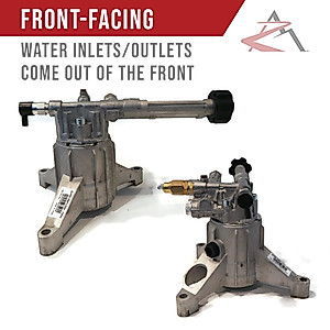 AR Annovi Reverberi RMW22G24-EZ Replacement Right-Handed Pump. 2400 PSI, 2.2 GPM, 166 Max Bar, Easy Start Valve, Thermal Relief Valve. Replacement Residential Pump. Non SX Right-Handed Pump