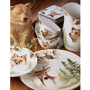 Certified International Mountain Retreat 2-Tier Server (7" and 9" Plate) Servware, Serving Acessories, Multicolred