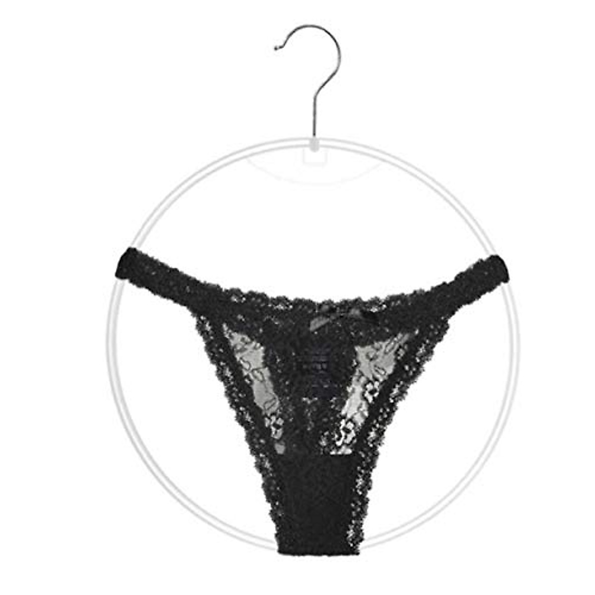 WellieSTR 30PCS Thong Underwear Display Ring Hanger 12", Plastic Round Circle Loop Hook Bikini Swimwear Lingerie Brief Display Hoop Rack Holder