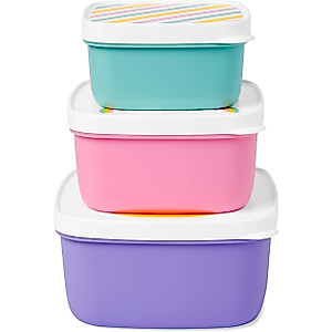 Skip Hop Toddler Snack Container Set, Zoo Snack Box Set, Unicorn, 3 Pack