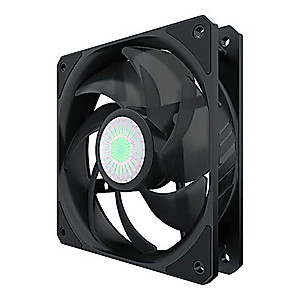 Cooler Master SickleFlow 120 Black Case & Cooling Fan - Improved Air Balance Blades, 62 CFM, 2.5 mmH2O, 8 to 27 dBA - Black