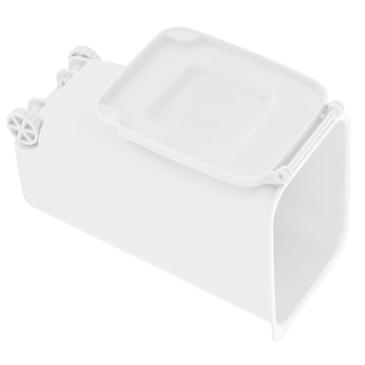 SHINEOFI Mini Trash Can with Lid Desktop Garbage Can Cute Waste Bin Garbage Storage Container Pen Holder for Home Office Table Small Organizer White