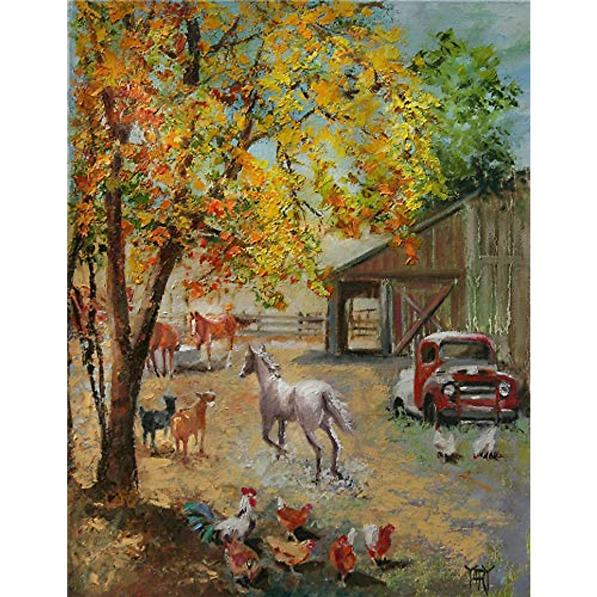 SOLD The Old Place, Rural Countryside America Barn By Internationally Renown Artist Yary Dluhos